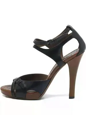 Bottega Veneta 120mm Leather Sandals - Black