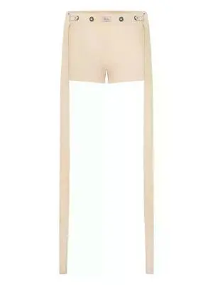 Jean Paul Gaultier Ribbed Knit Shorts - Neutrals
