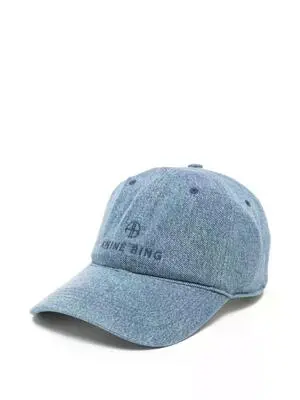 ANINE BING Logo-embroidered Baseball Cap - Blue