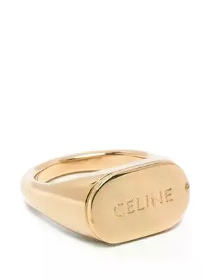Celine Signet Logo-engraved Ring - Gold