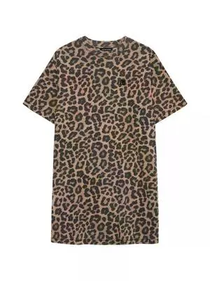 ANINE BING Beth Leopard-print Mini Dress - Brown