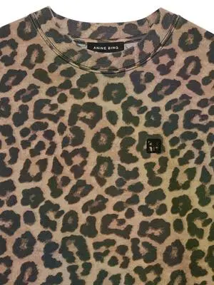 ANINE BING Beth Leopard-print Mini Dress - Brown