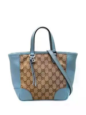 Gucci 2000-2015 Small Gg Canvas Bree Satchel - Blue