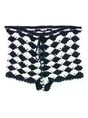 FARM RIO Crochet Drawstring Shorts