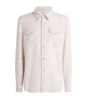 GOD'S TRUE CASHMERE Cashmere Check Overshirt - Pink