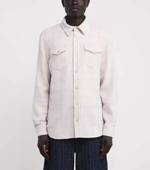 GOD'S TRUE CASHMERE Cashmere Check Overshirt - Pink