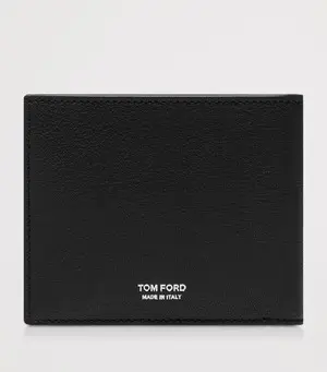 TOM FORD Leather Bifold Wallet - Black