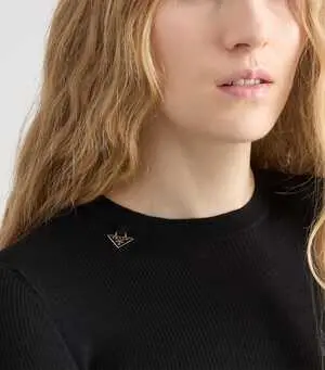 Prada Ribbed Wool Sweater - Black