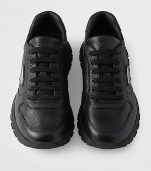 Prada Leather Prax 2.0 Sneakers - Black