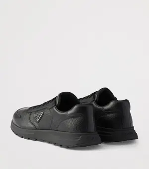 Prada Leather Prax 2.0 Sneakers - Black