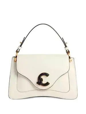 COCCINELLE Small Shoulder Bag With Logo Detail - Neutrals