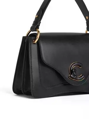 COCCINELLE C-me Logo-appliqué Crossbody Bag - Black