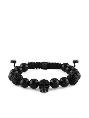 Philipp Plein Agate Bead Bracelet - Black