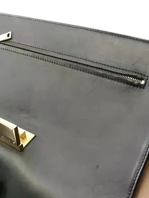 Celine 2000s Trapeze Suede Tote - Blue