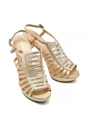 Fendi Crystal-embellished Platform Sandals