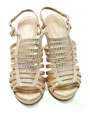 Fendi Crystal-embellished Platform Sandals
