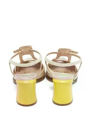 Fendi Chameleon Cut-out Block-heel Sandals