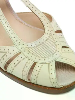 Fendi Chameleon Cut-out Block-heel Sandals