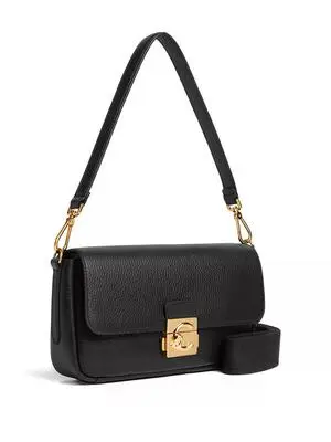 COCCINELLE C-me Lock Logo Shoulder Bag - Black