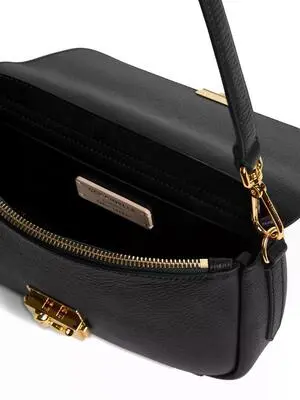 COCCINELLE C-me Lock Logo Shoulder Bag - Black
