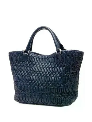 Miu Miu Matelassé Nappa Crystal Satchel - Blue
