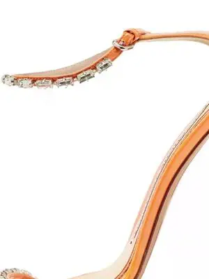 Alexandre Vauthier 100mm Crystal-embellished Leather Sandals
