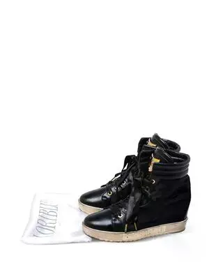 LORIBLU Leather Wedge Sneakers