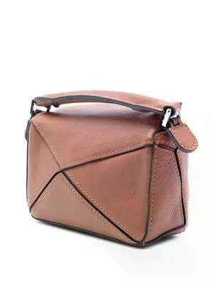 Loewe Nano Calfskin Puzzle Satchel - Brown