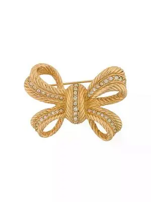 Dior Bow Brooch - Gold
