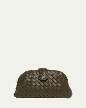 Bottega Veneta Lauren 1980 Teen Clutch With Chain - Kaki