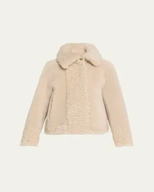 Moncler Gobain Shearling Jacket - Light Beige