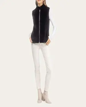 Gorski Lamb Shearling Vest With Loro Piana Wool