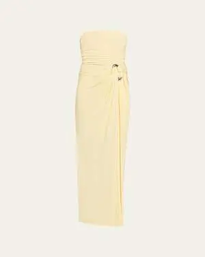 Simkhai Emma Draped Strapless Dress