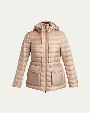 Moncler Jasmin Hooded Short Down Parka - Black