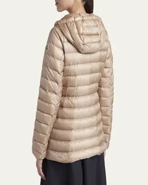 Moncler Jasmin Hooded Short Down Parka - Black