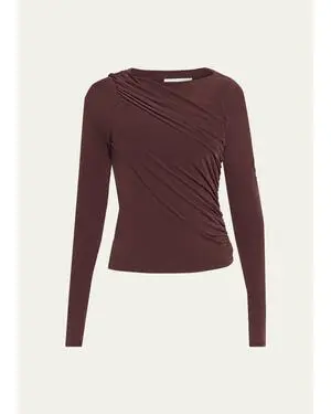 FRAME The Draped Top - Currant