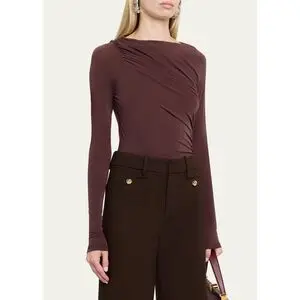 FRAME The Draped Top - Currant