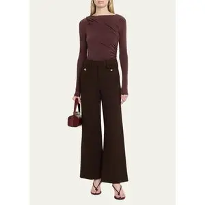 FRAME The Draped Top - Currant