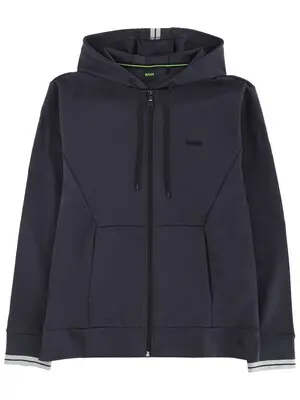 BOSS Regular Fit Zip-up Hoodie - Blue