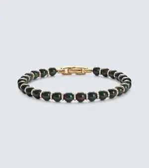 David Yurman David Yurman Spiritual Beads Bracelet With Bloodstones And Diamonds Black
