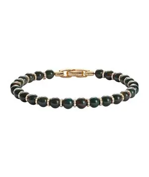 David Yurman Spiritual Beads Bracelet In 18kt Gold With Bloodstones And Diamonds - Black