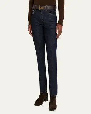 TOM FORD Dark Rinse Selvedge Straight-fit Jeans