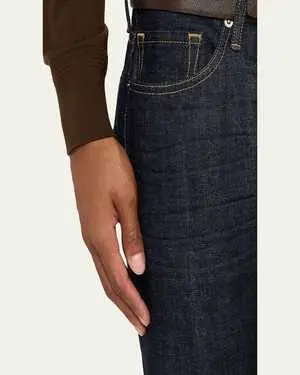 TOM FORD Dark Rinse Selvedge Straight-fit Jeans