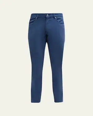 Peter Millar Wayfare 5-Pocket Stretch Denim Pants - Mdblue