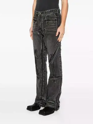 WHO DECIDES WAR Exposure Straight-leg Jeans - Grey