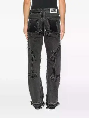 WHO DECIDES WAR Exposure Straight-leg Jeans - Grey