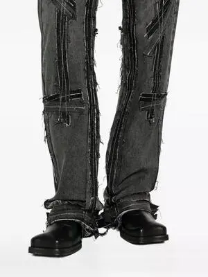 WHO DECIDES WAR Exposure Straight-leg Jeans - Grey