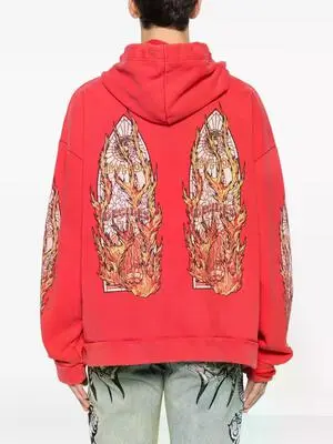 WHO DECIDES WAR BY EV BRAVADO Graphic Print Hoodie