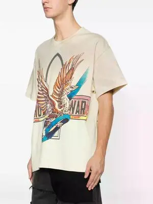 WHO DECIDES WAR Graphic-print T-shirt - Neutrals