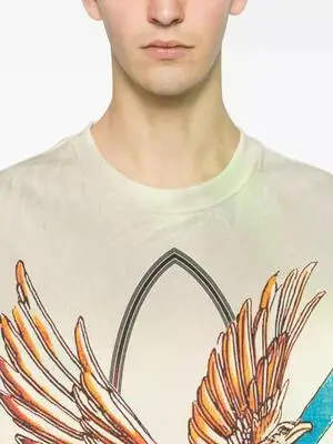 WHO DECIDES WAR Graphic-print T-shirt - Neutrals